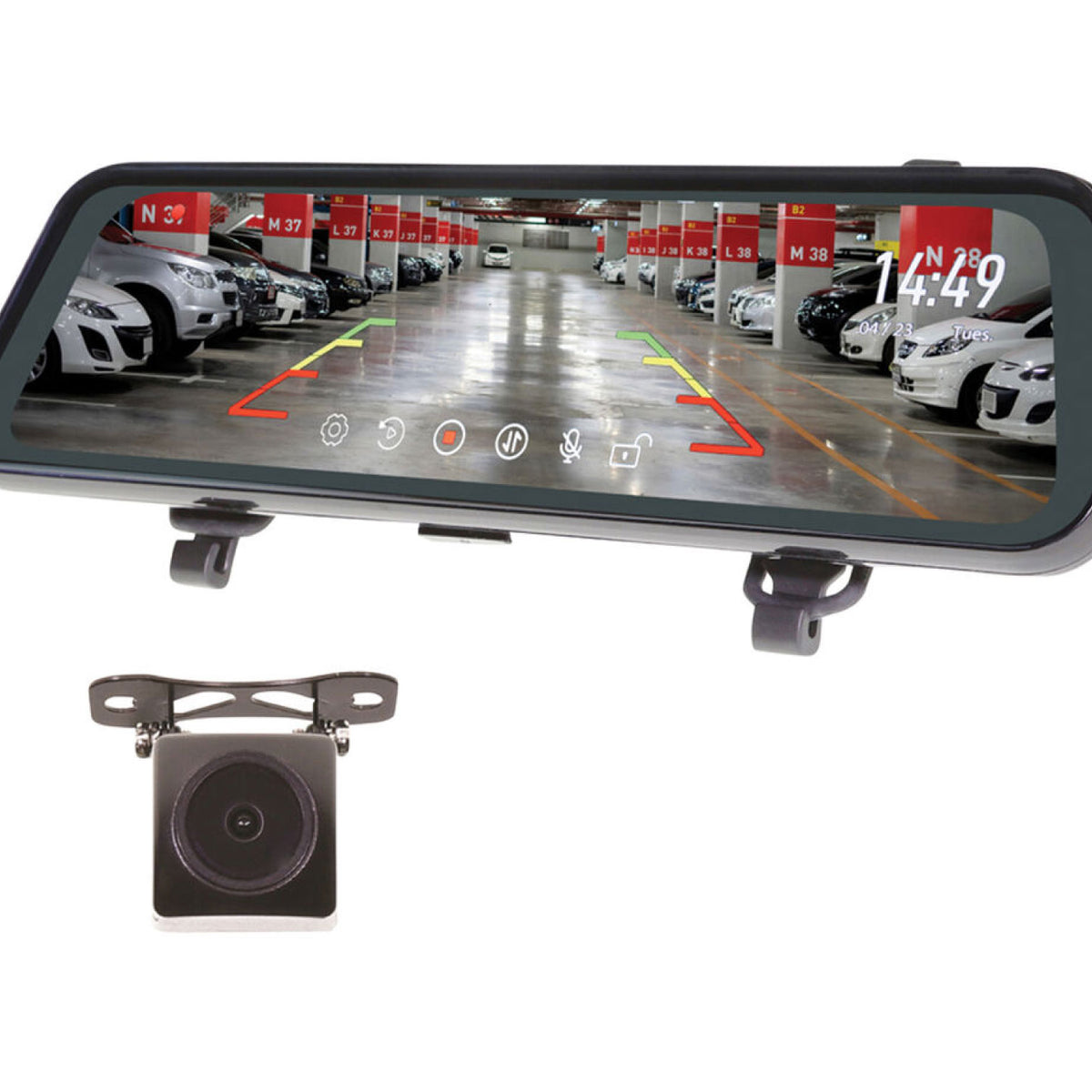 Gator Reverse Camera Kit 9in 12/24V Mirror Mount + 1 Camera 5.4m Cable ...