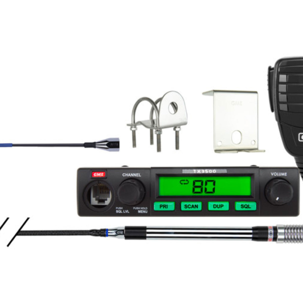 GME TX3500SVP UHF CB Two Way In Car Vehicle Radio Value Pack ...