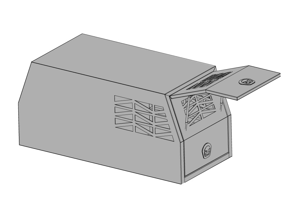 800mm Half Dog Box - Black – 4x4industries
